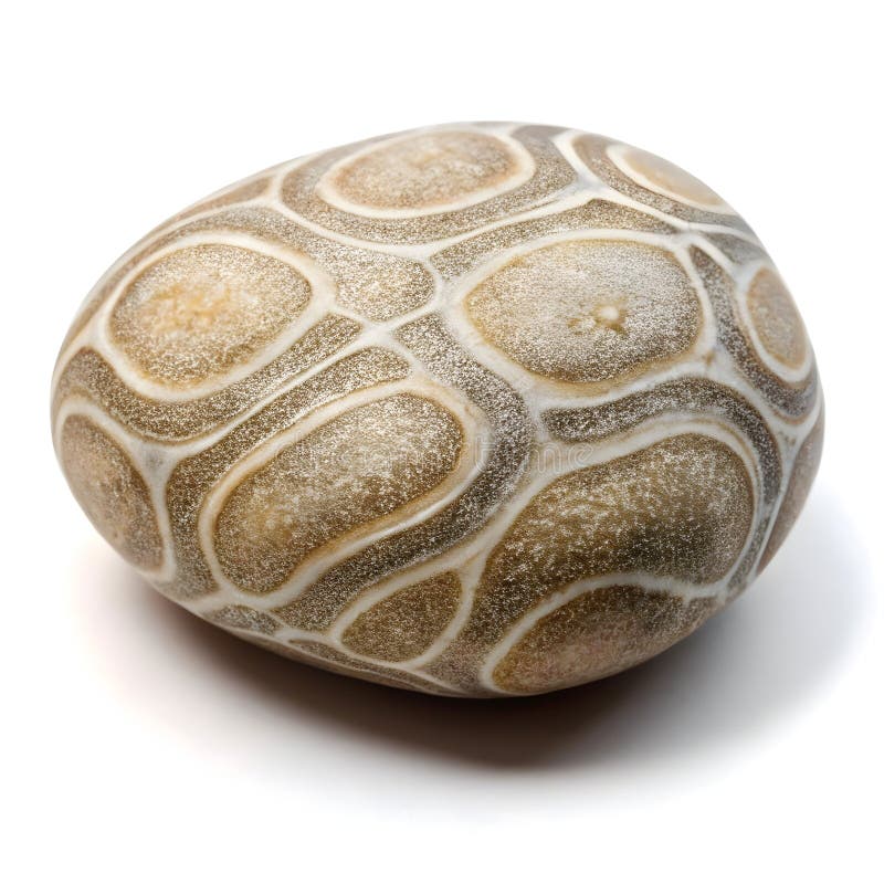 A Smooth Pebble with Interesting Patterns, Displayed Stock Illustration ...