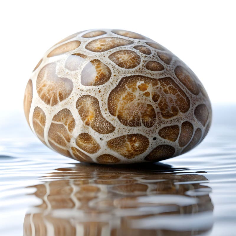 A Smooth Pebble with Interesting Patterns, Displayed Stock Illustration ...