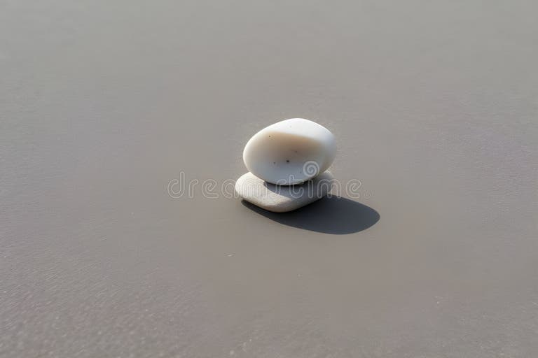 Smooth Pebble Isolated on White Background Generative AI Illustration ...