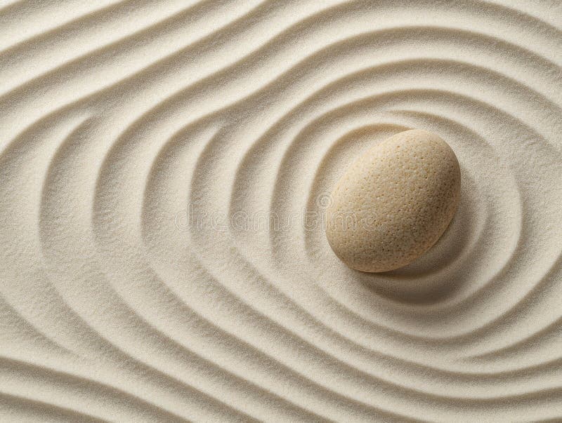 Smooth Pebble Placed on Sand in Lines Stock Illustration - Illustration ...
