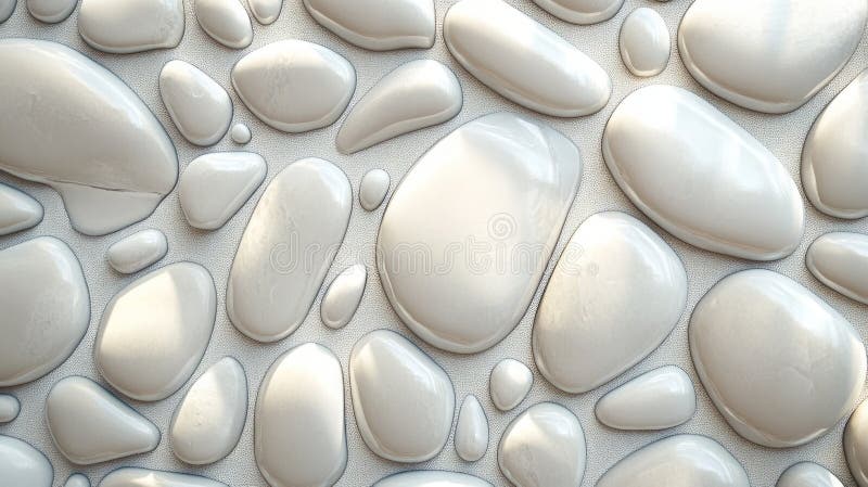 Smooth Pebble Textures Create an Organic and Serene Wall Surface Design ...