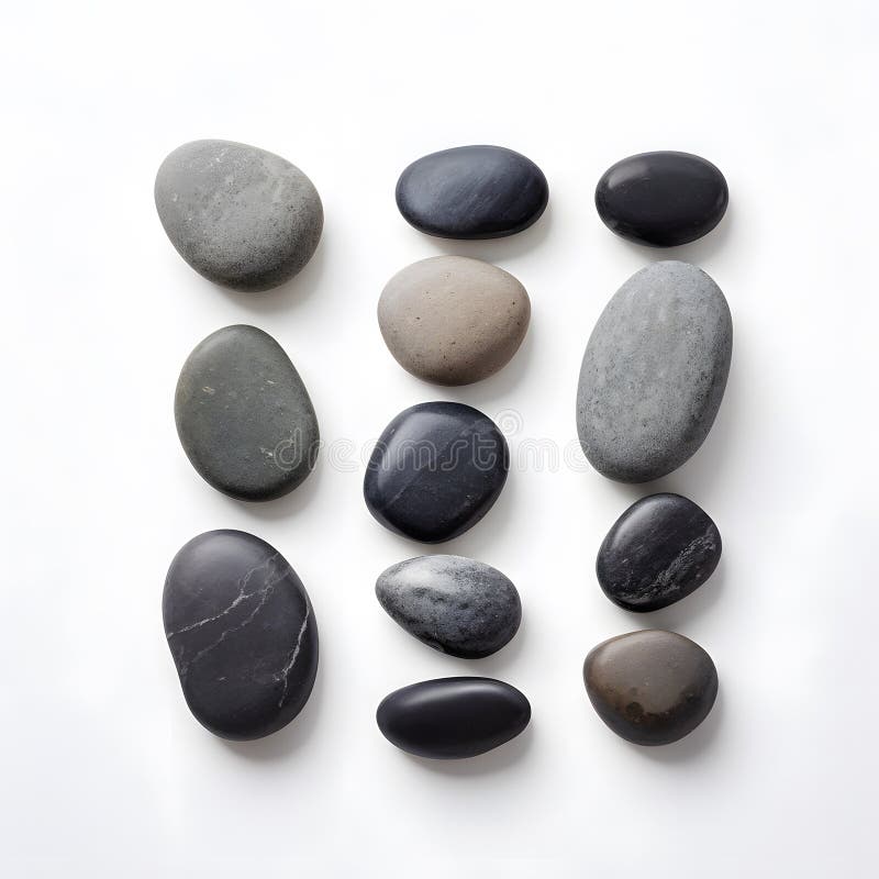 Smooth pebbles stock illustration. Illustration of calm - 334881177