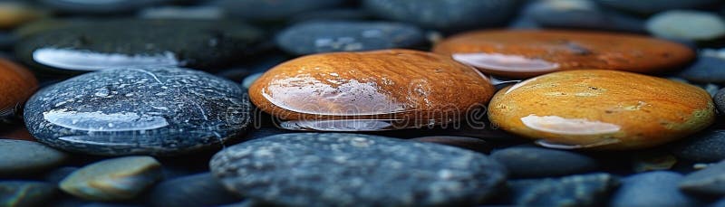 Smooth Pebbles Under Clear Stream Water Stock Image - Image of artistic ...