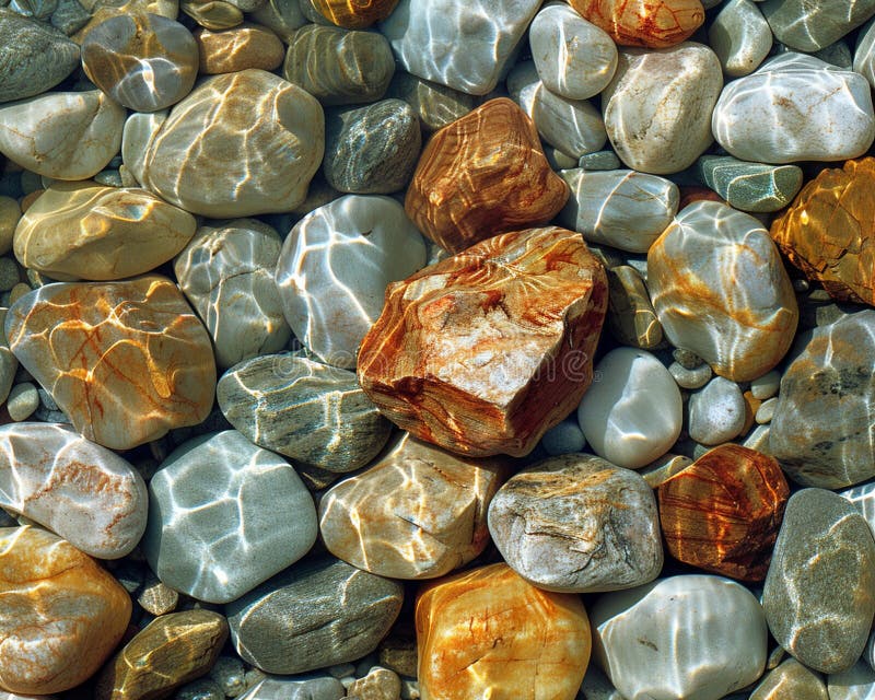 Smooth Pebbles Under Clear Stream Water Stock Photo - Image of rock ...