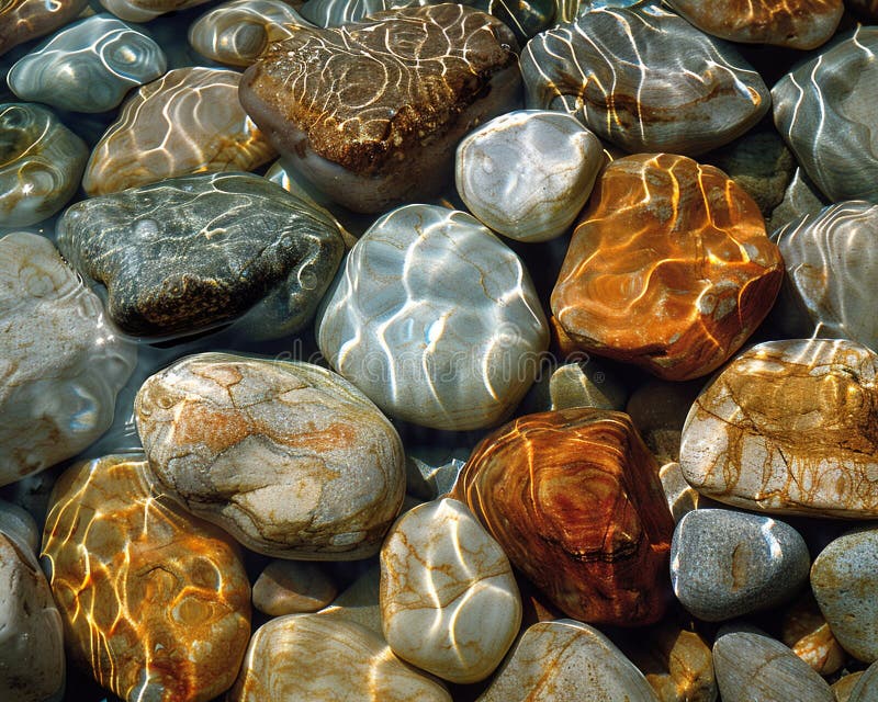 Smooth Pebbles Under Clear Stream Water Stock Photo - Image of nature ...