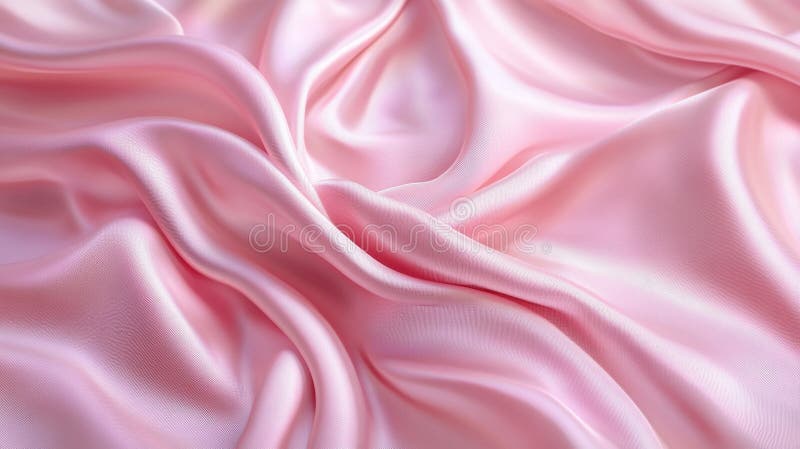 Smooth Pink Silk Fabric with Soft Folds and Shiny Texture, Luxury ...