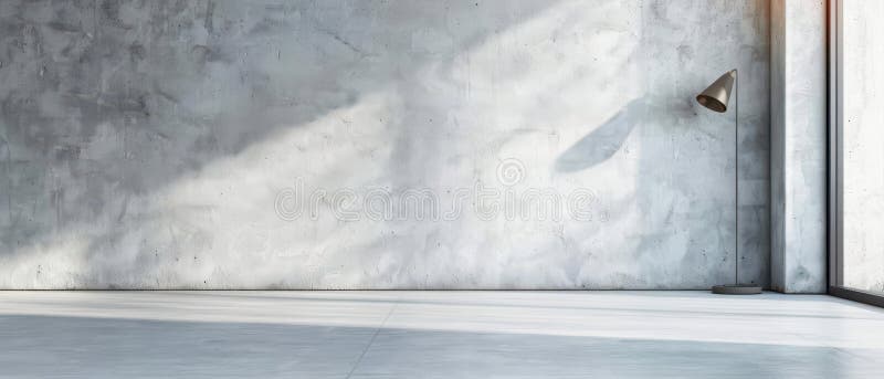 Smooth Plaster Wall with a Clean Finish and Soft Lighting Stock ...