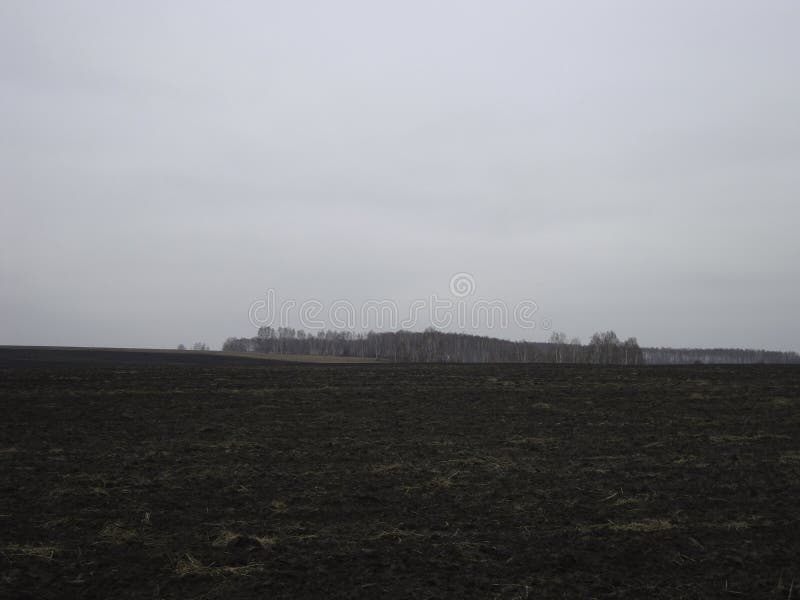 Smooth Plowed Field of Fertile Soil-chernozem Stock Image - Image of ...