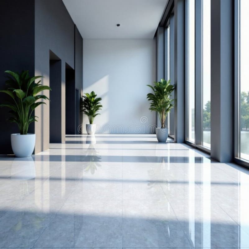 Smooth Polished Floor, Sleek Building Backdrop, Architecture, Urban ...
