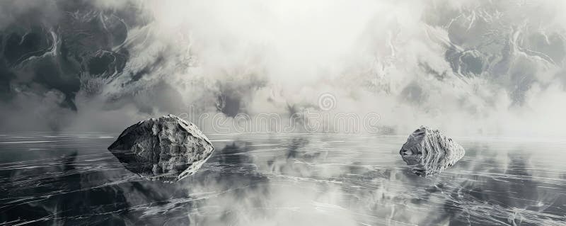 A Smooth and Polished Marble Surface, Its Reflection Like a Mirror ...