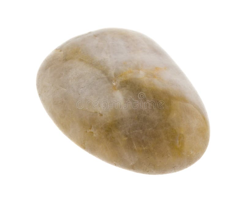 Smooth Polished Stone Isolated on White Background Close Up Stock Image ...