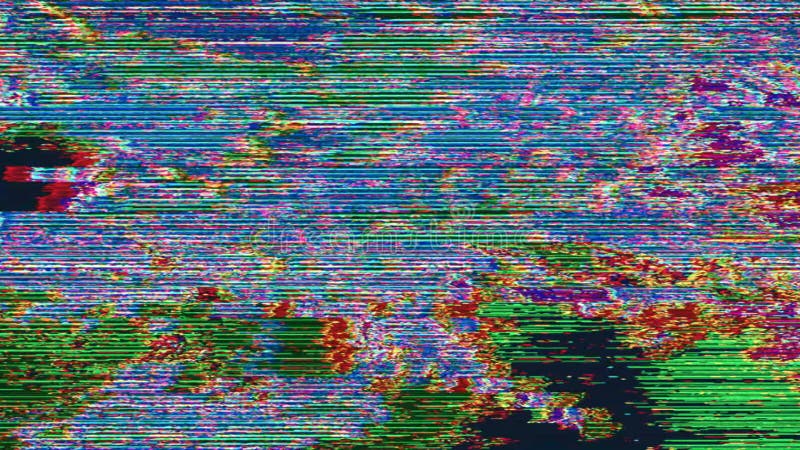 Smooth Polychrome Overlay. Damaged TV Effect, Digital Animation Stock ...
