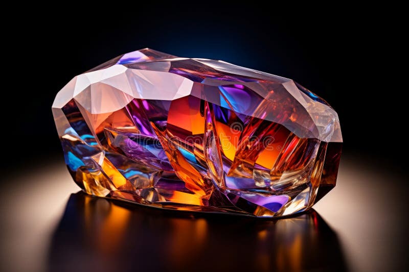 Smooth Quartz Crystal Glossy. Generate Ai Stock Photo - Image of ...