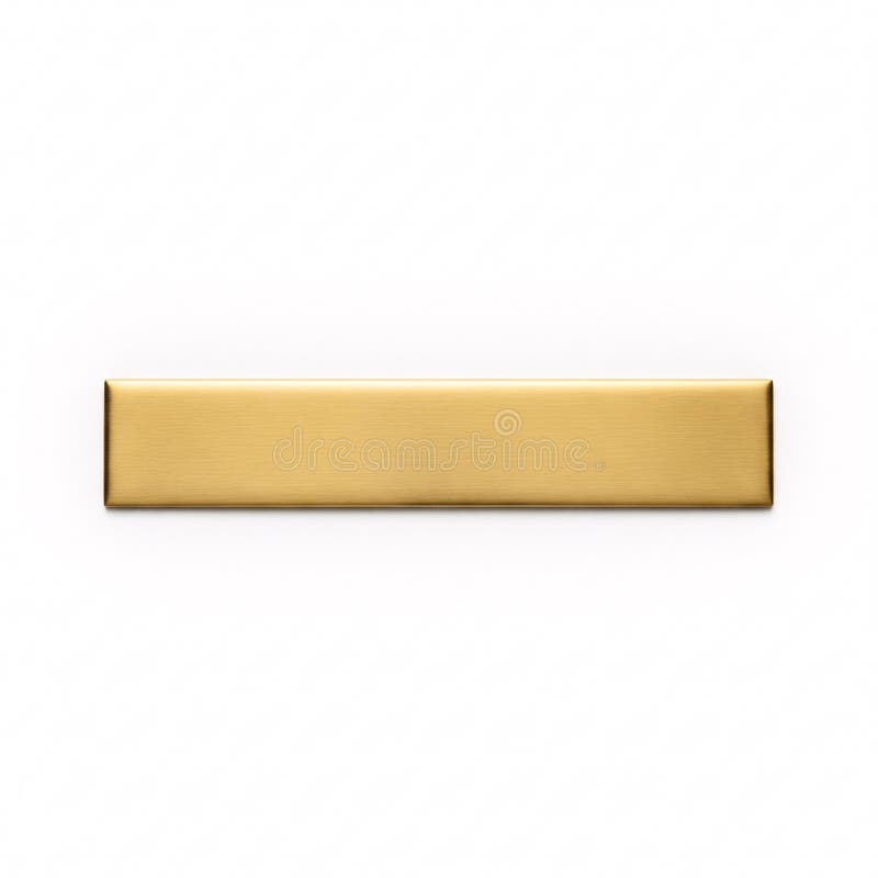 A Smooth Rectangular Gold Plate with a Brushed Finish, Creating a ...