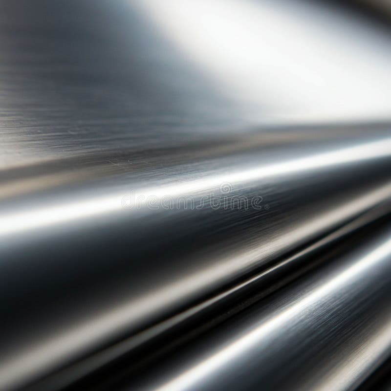 Smooth, Reflective Metallic Surface with Curved Lines and a Brushed ...