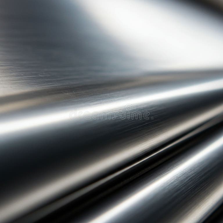 Smooth, Reflective Metallic Surface with Curved Lines and a Brushed ...