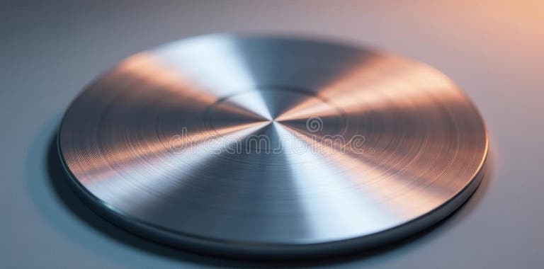 Smooth, Reflective Silver Disc; Perfect Circle , Chrome, Metal Stock ...