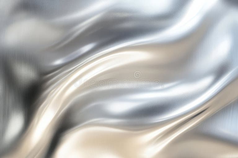 A Smooth, Reflective Silver Metal Background with Soft Distortions and ...