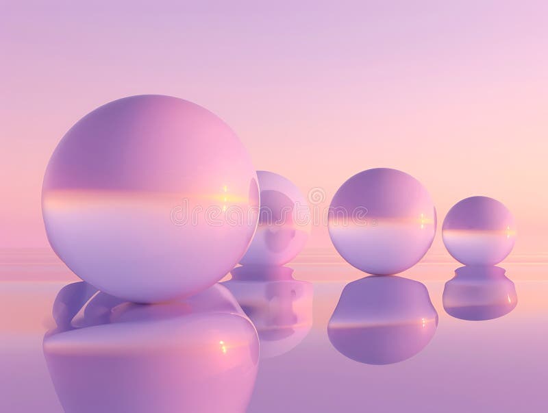 A Minimalist Composition of Smooth Gradient-colored Balls Stock ...
