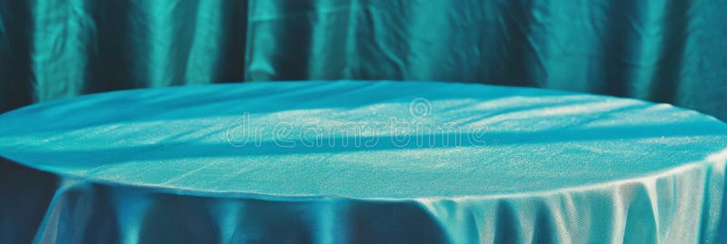 Smooth Reflective Texture of Blue Satin Tablecloth Enhances Any Dining ...