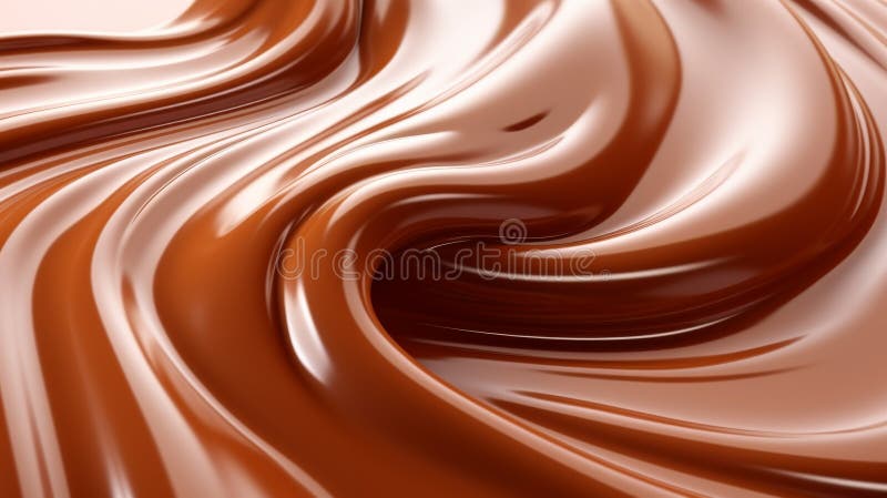 Smooth, Rich Chocolate Texture in a Swirling Pattern Showcasing Its ...