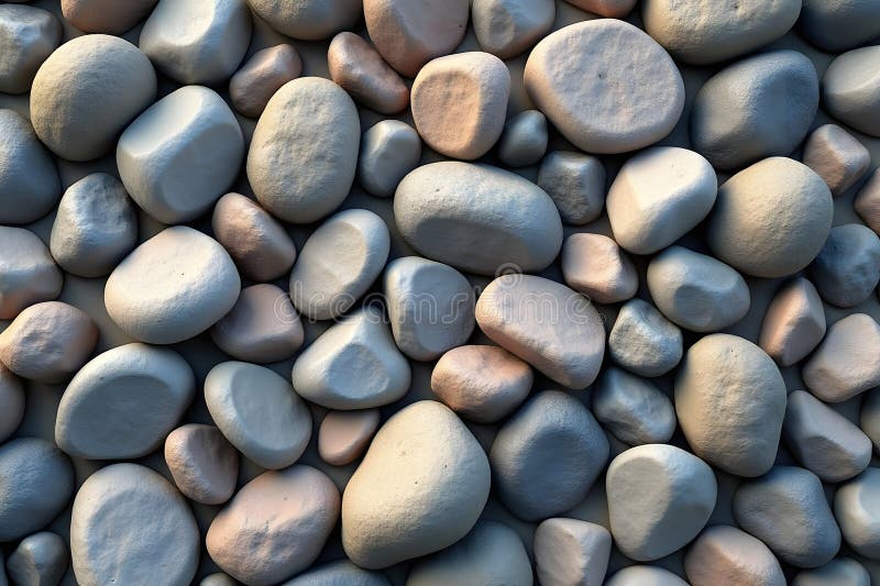Smooth River Pebbles Background: Natural Stone Texture Stock Photo ...