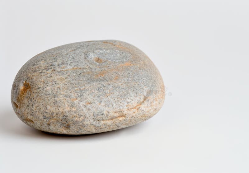 Smooth River Stone on White Background Stock Illustration ...