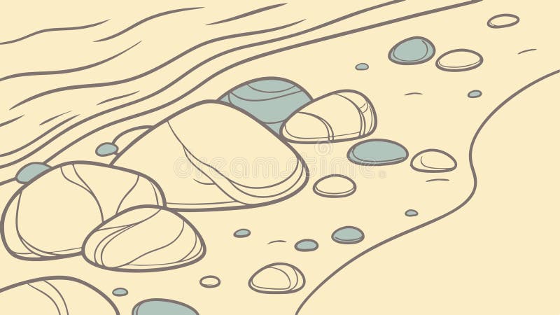 Smooth River Stones, Natural Landscape Element, Vector Design ...