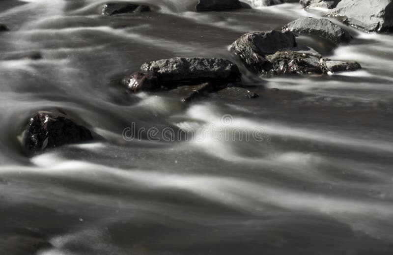 River Flowing through Rocks and Rapids in Denver, Colorado Stock Photo ...