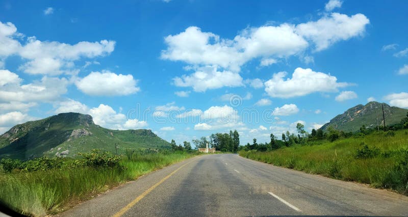 Smooth Road Southern Malawi Stock Photo - Image of plain ...