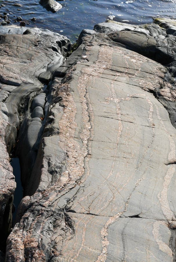 Smooth Outcrop with Pattern Stock Photo - Image of geology, close ...