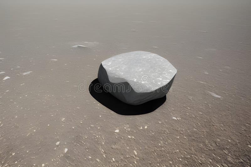 Smooth Rock Isolated on White Background Generative AI Illustration ...