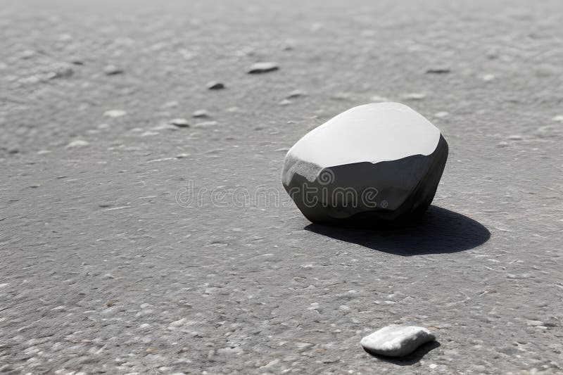 Smooth Rock Isolated on White Background Generative AI Illustration ...