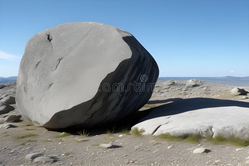 Smooth Rock Isolated on White Background Generative AI Illustration ...