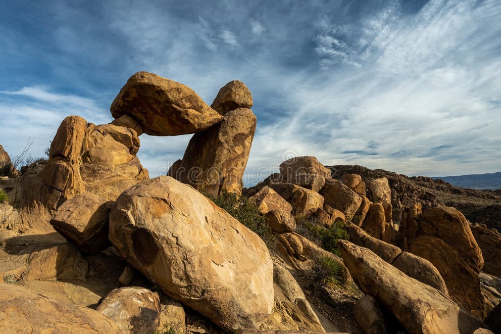 Smooth Rocks Piled on the Ridge Below Balanced Rock Stock Image - Image ...