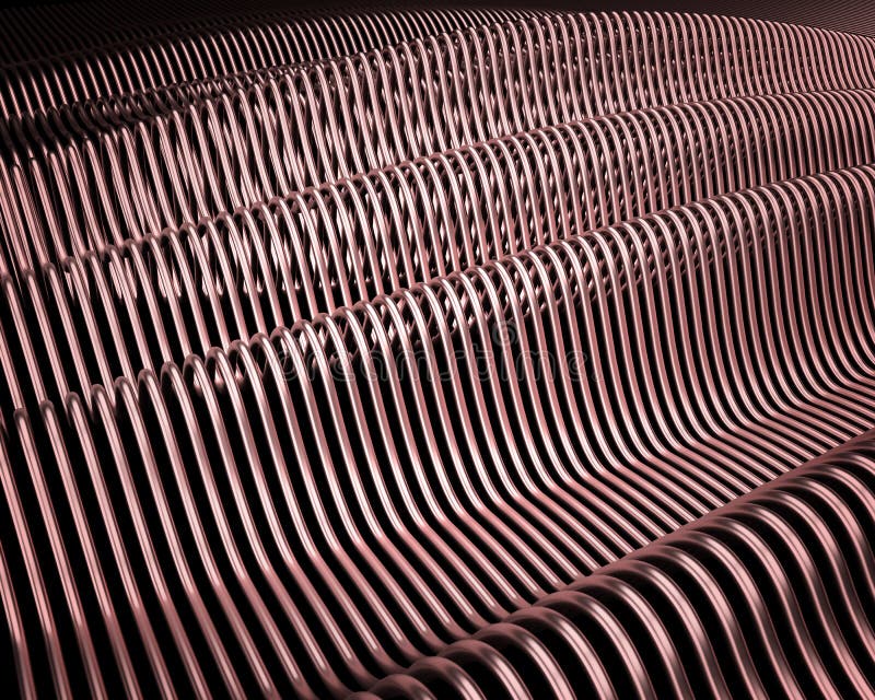 Smooth Rose Gold String Surface Waves Background Stock Illustration ...