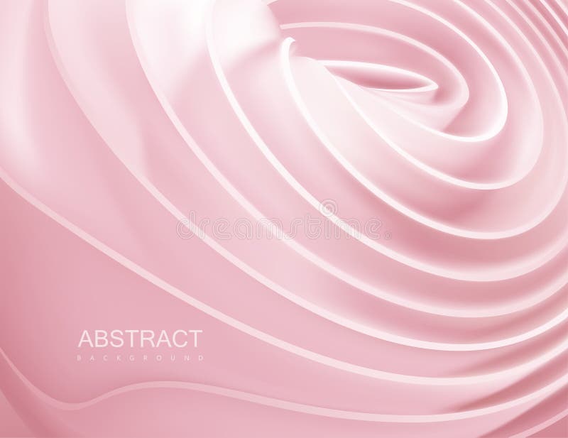 Smooth Rose Shape. Twisted Liquid Substance. Delicate Wavy Surface ...