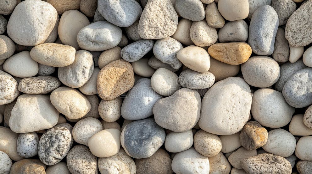 Smooth, Round, Beige Pebbles Background. Soft and Quiet Natural Texture ...