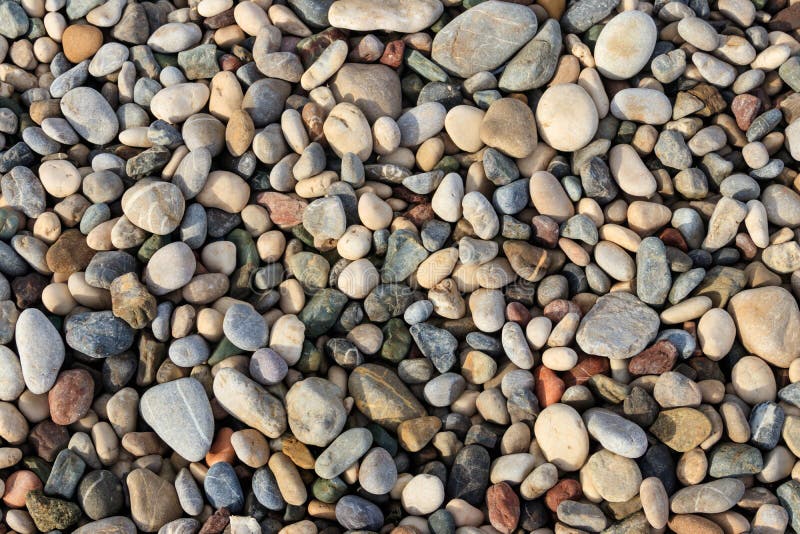Smooth Round Pebbles Texture Background. Pebble Sea Beach Stock Image ...