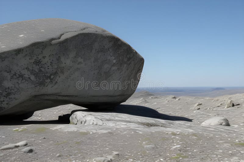 Smooth Round Rock Isolated on White Background Generative AI ...