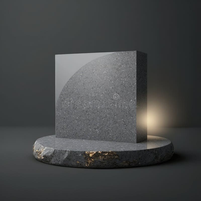 Smooth Round Stone Resting in the Palm of a Hand Podium, Empty Showcase ...