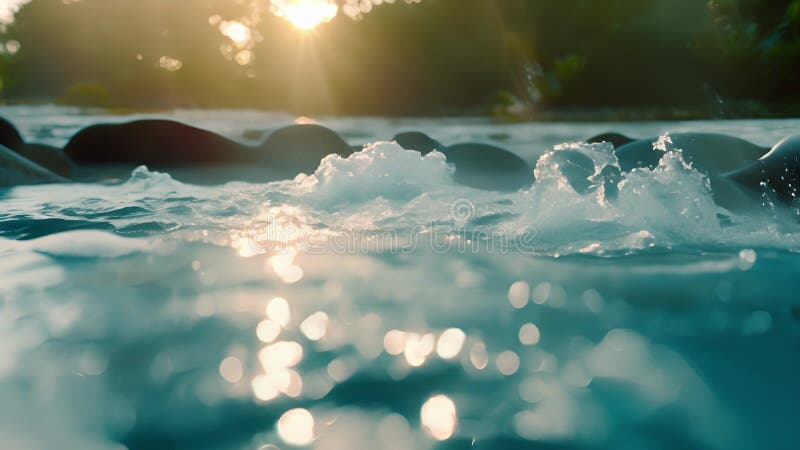The Smooth Rounded Edges of a Hot Tub Steam Rising Off the Waters ...