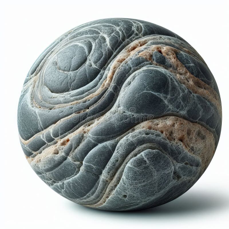 Smooth, Rounded River Rock with a Mottled Texture, Perfect for Stock ...