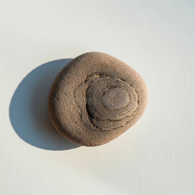 Smooth, Rounded Stone with Concentric Ring Patterns on Its Surface ...