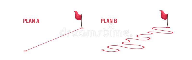 Smooth Route a Vs Reality Hard and Rough Plan B. Comparison of ...