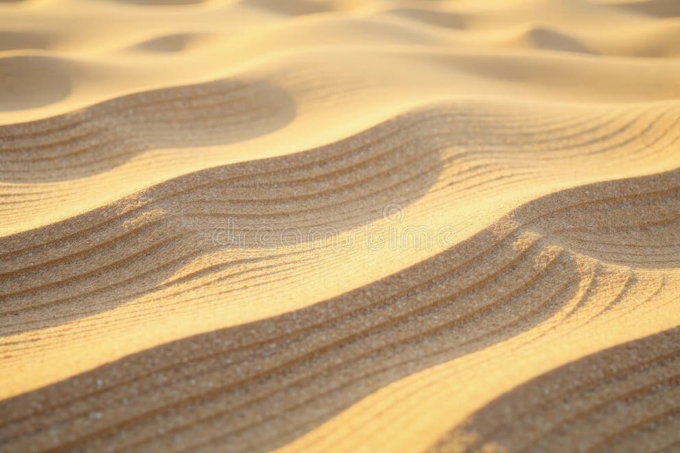 Smooth Sand Waves, Subtle Shadows, Fine Grain, Texture, Shore Stock ...