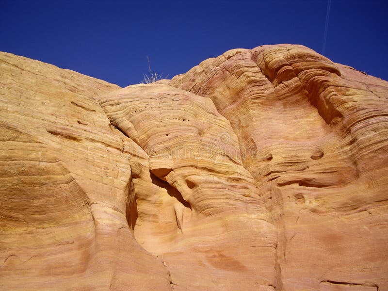 Smooth Sandstone Walls Show Years of Erosion in Wire Pass Stock Image ...