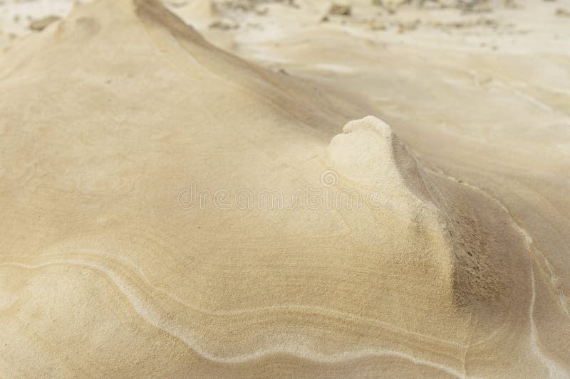 Smooth Sandstone Surface with Gentle Erosion Patterns Stock Photo ...