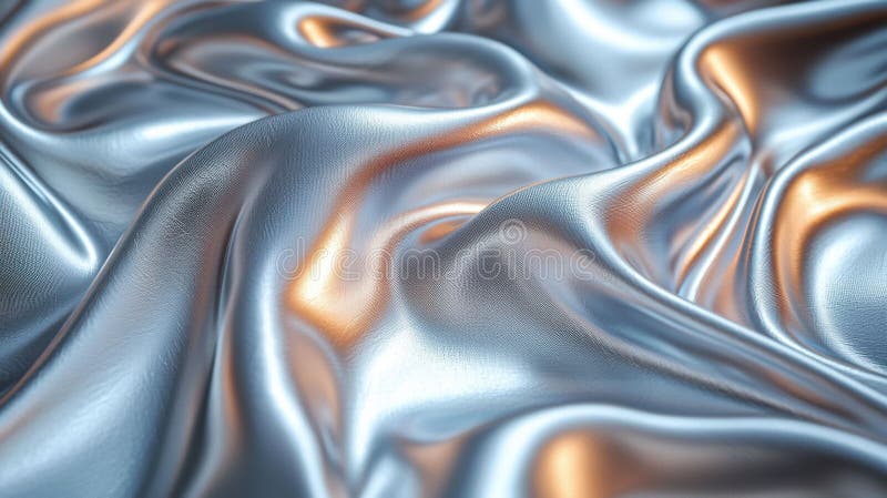 Smooth Satin Texture with Subtle Folds in Silver, Creating Luxurious ...