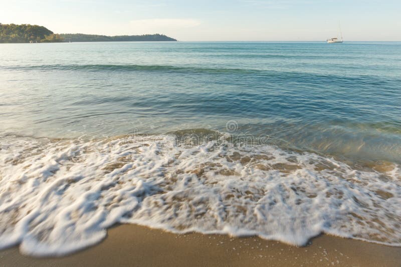 Smooth of sea wave stock photo. Image of background - 178209248